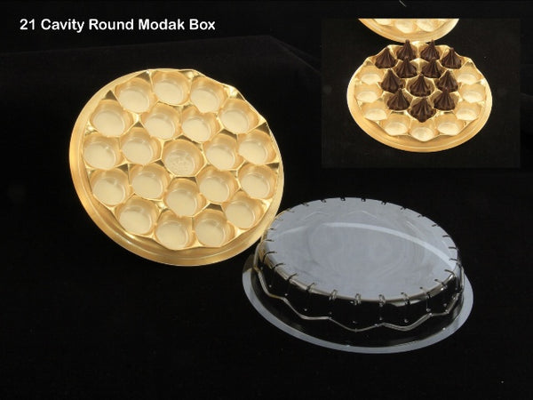 21 Cav. Round Modak Tray + Cover (Pack of 10) – Puroos